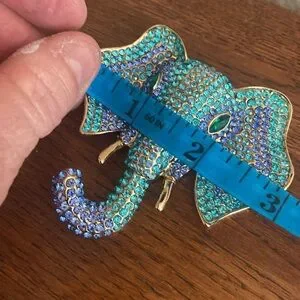 Unbranded | Jewelry | New Trunks Up Rhinestoned Elephant Broach | Poshmark